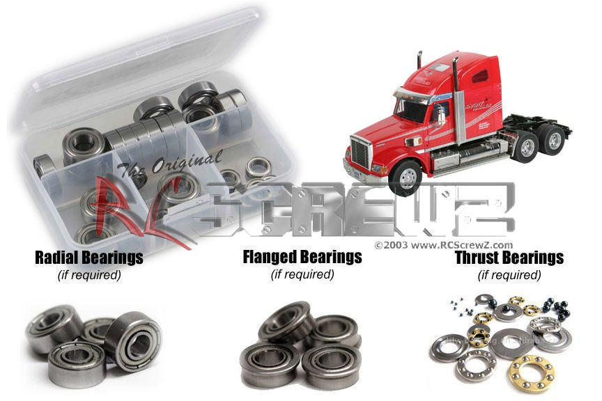 tam068b- Tamiya Knight Hauler 1/14th Metal Shielded Bearing Kit ...